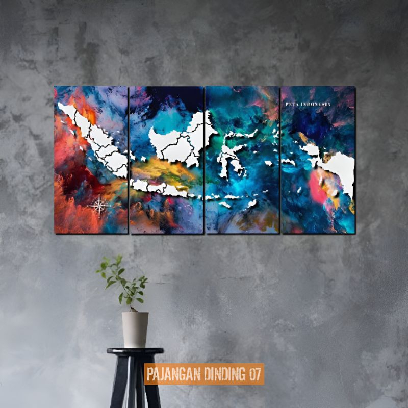 Jual Poster dinding peta indonesia Pajangan Hiasan dinding kamar ...