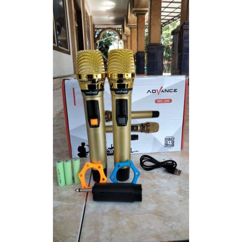 Jual MIKROFON WIRELESS ADVANCE 206 & 101PRO | Shopee Indonesia