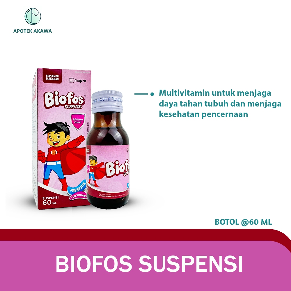 Jual BIOFOS SUSPENSI 60 ML / VITAMIN PENAMBAH NAFSU MAKAN ANAK /APOTEK ...