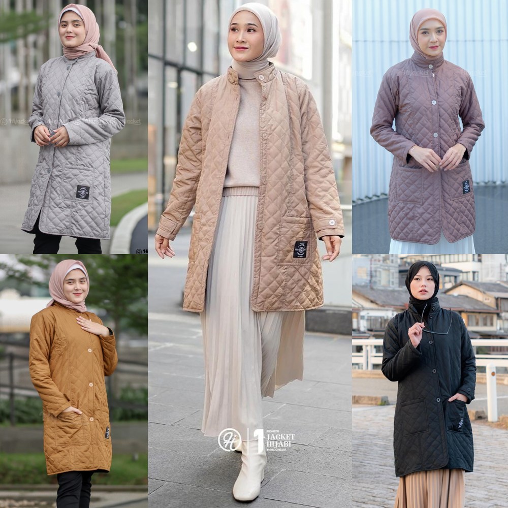 Jual Jaket Jacket Panjang Wanita Cewek Muslimah Hijaber Jeket Keren ...