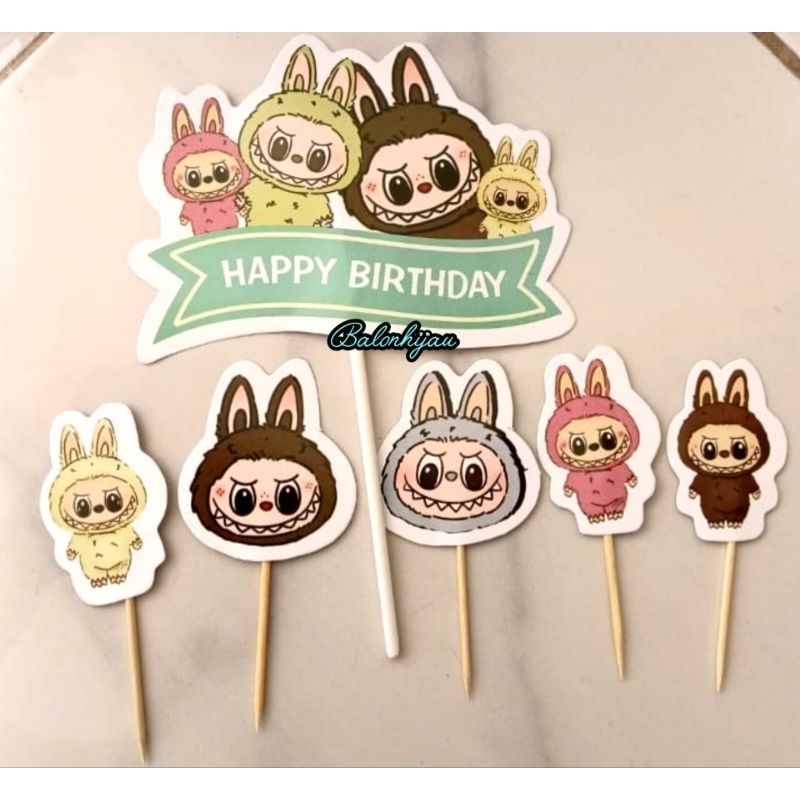 Jual LABUBU TOPPER CAKE / TOPPER KARAKTER LABUBU / TOPPER CAKE KARAKTER ...