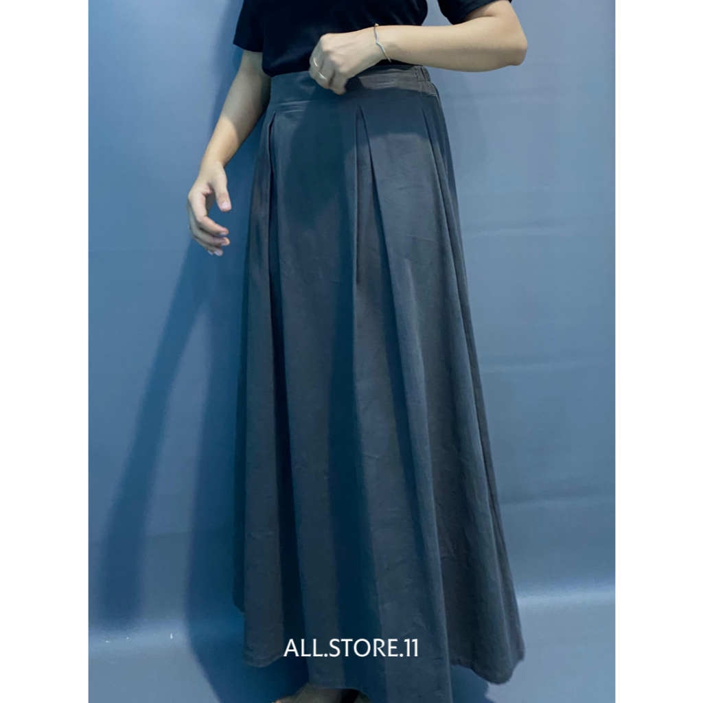 Jual LUNAR FLARE SKRIT - Rok Wanita Cotton Twill Korean Skrit Style ...