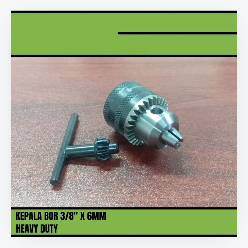 Jual Drill Chuck Kepala Bor 6mm + Kunci 6mm High Quality | Shopee Indonesia
