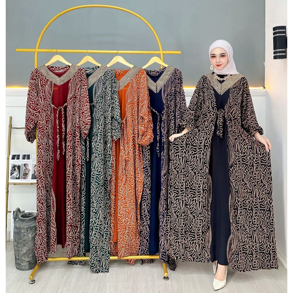 Jual Kaftan Batik - Kaftan Wanita Sultan Renda Jumbo Maksi Motif Batik ...