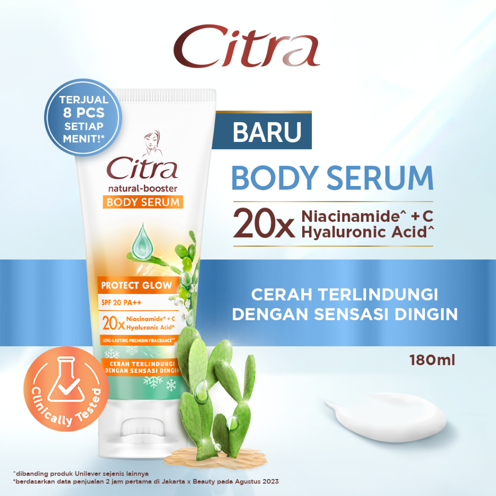 Jual Citra Natural Booster Body Serum Protect Glow SPF 20 PA++ with 20X ...