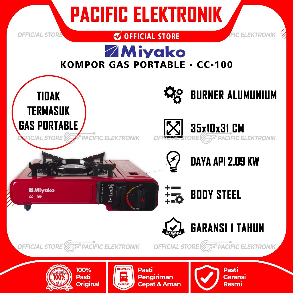 Jual Kompor Piknik / Kompor Portable Miyako CC-100 / CC100 | Shopee ...