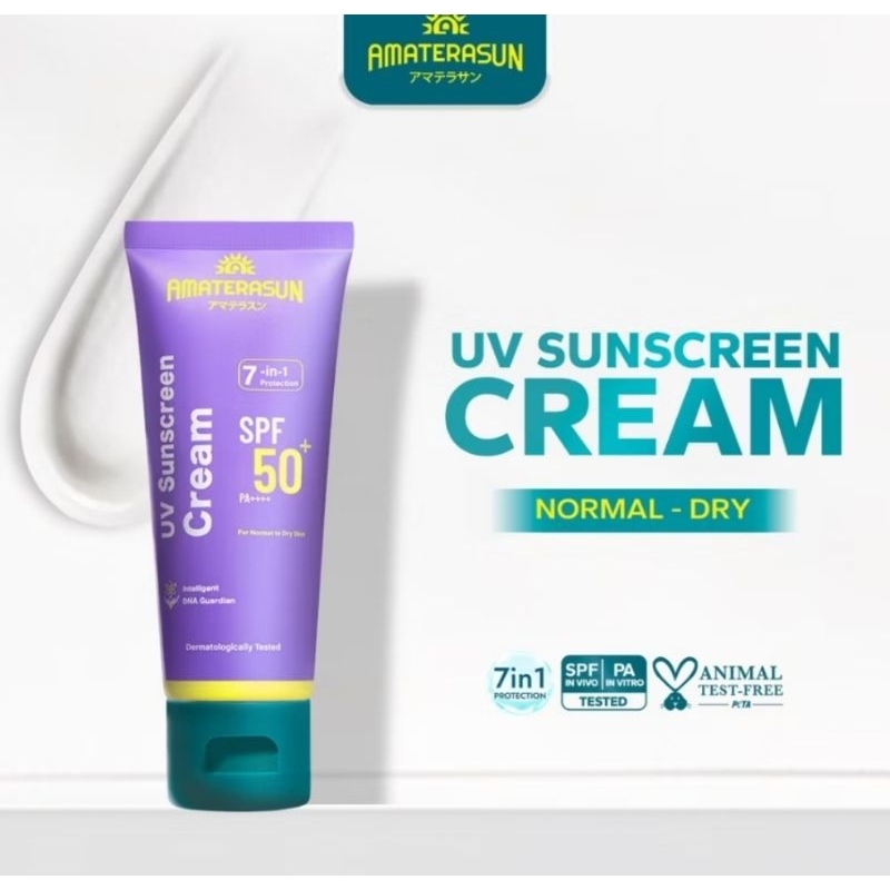 Jual Amaterasun UV Suncreen Cream Spf 50+ PA++++ Normal to Dry Skin ...