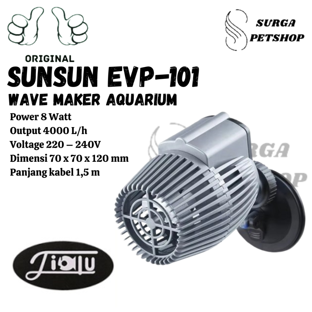 Jual JIALU EVP 101 Pembuat Gelombang Arus Air Akuarium Kolam Ikan SUNSUN EVP101 Wave Maker ...