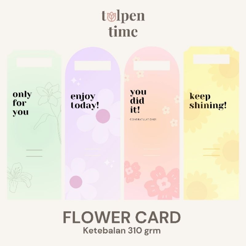 Jual Flower Card | Handle Card | Kartu Bunga | Kartu Tenteng Bunga ...