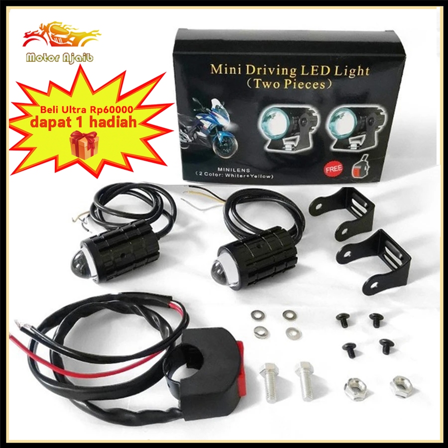 Jual Headlamp Lampu Sorot Sepeda Motor Led Lampu Tembak Laser Led Mini ...