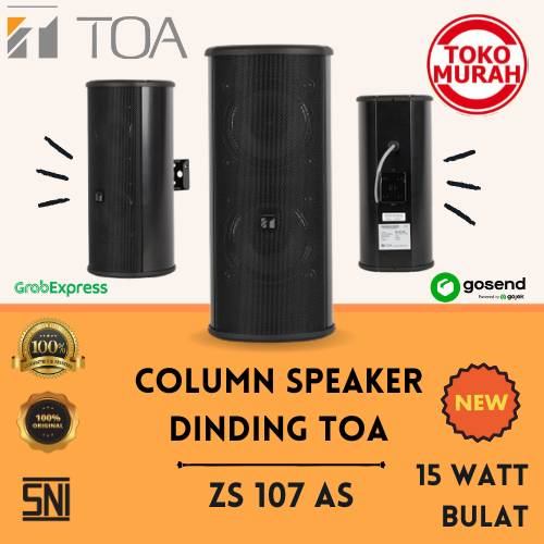 Jual Speaker Column Dinding TOA ZS 107 AS Black 15 Watt New | Shopee Indonesia