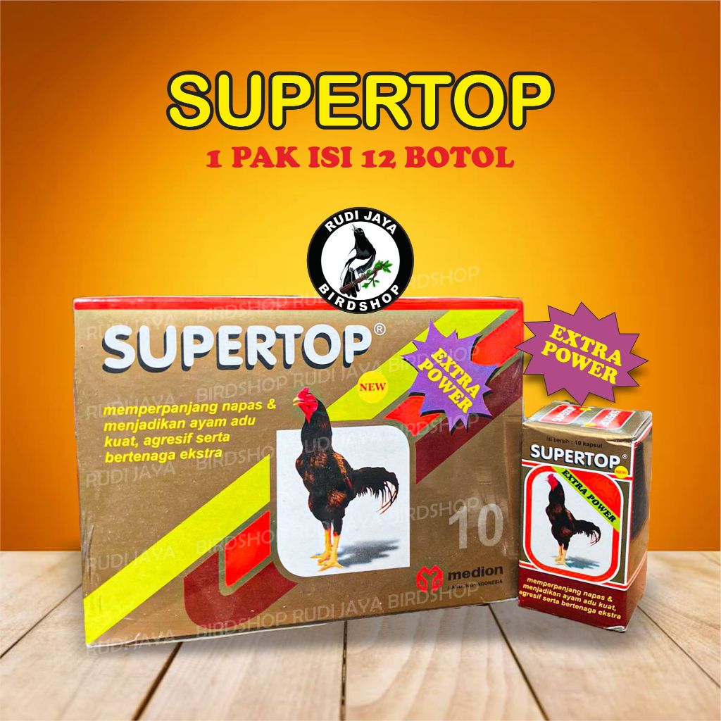 Jual SUPERTOP NEW SUPER TOP 1 PAK ISI 12 BOTOL VITAMIN AYAM BURUNG ...