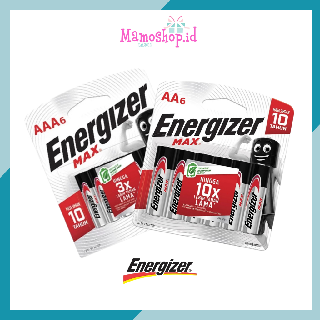 Jual Baterai Energizer Max AA A2 / AAA A3 isi 6 pcs | Shopee Indonesia