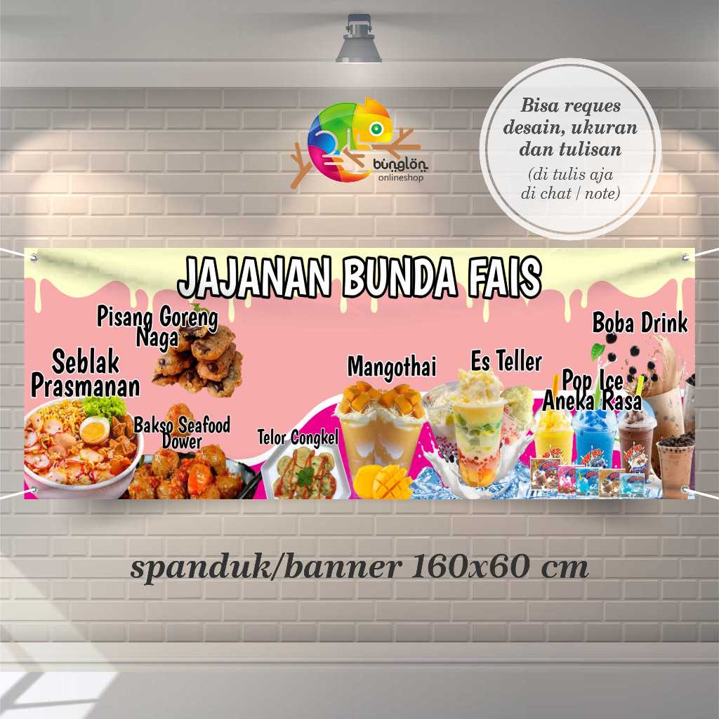 Jual Cetak Spanduk Banner Aneka Jajanan | Shopee Indonesia