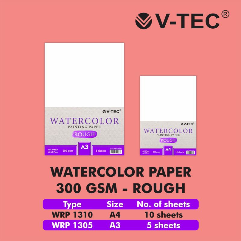 Jual V-TEC Watercolor Paper (300 Gsm/Rough) | Shopee Indonesia