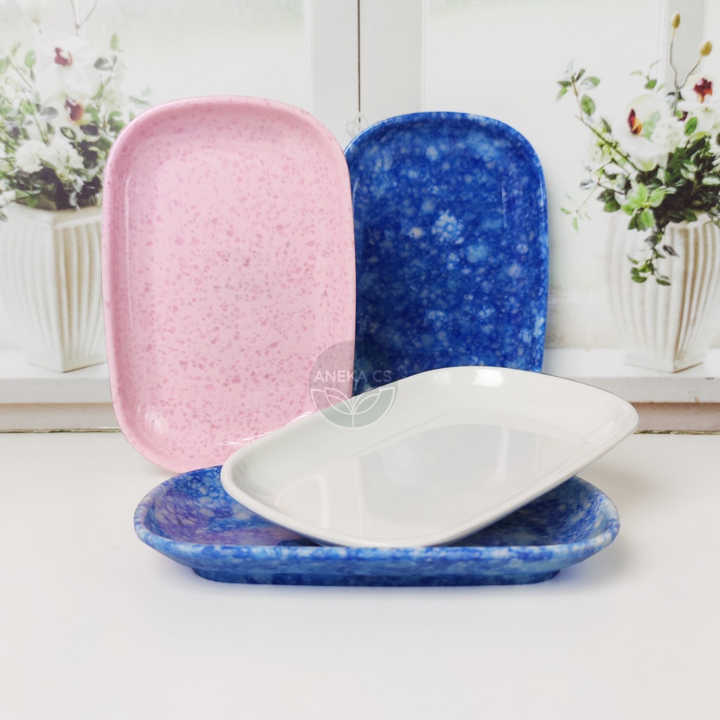 Jual Piring Persegi Panjang Melamin 7 inch - Piring Kecil - Piring Saji ...