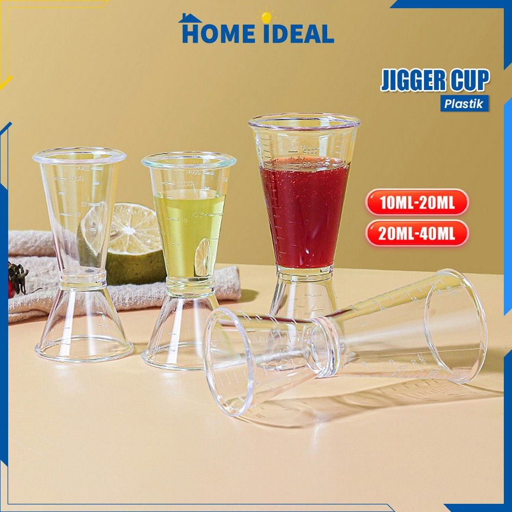 Jual Measuring Cup Jigger Cup Transparan 10/20ml 20/40ml Serbaguna ...