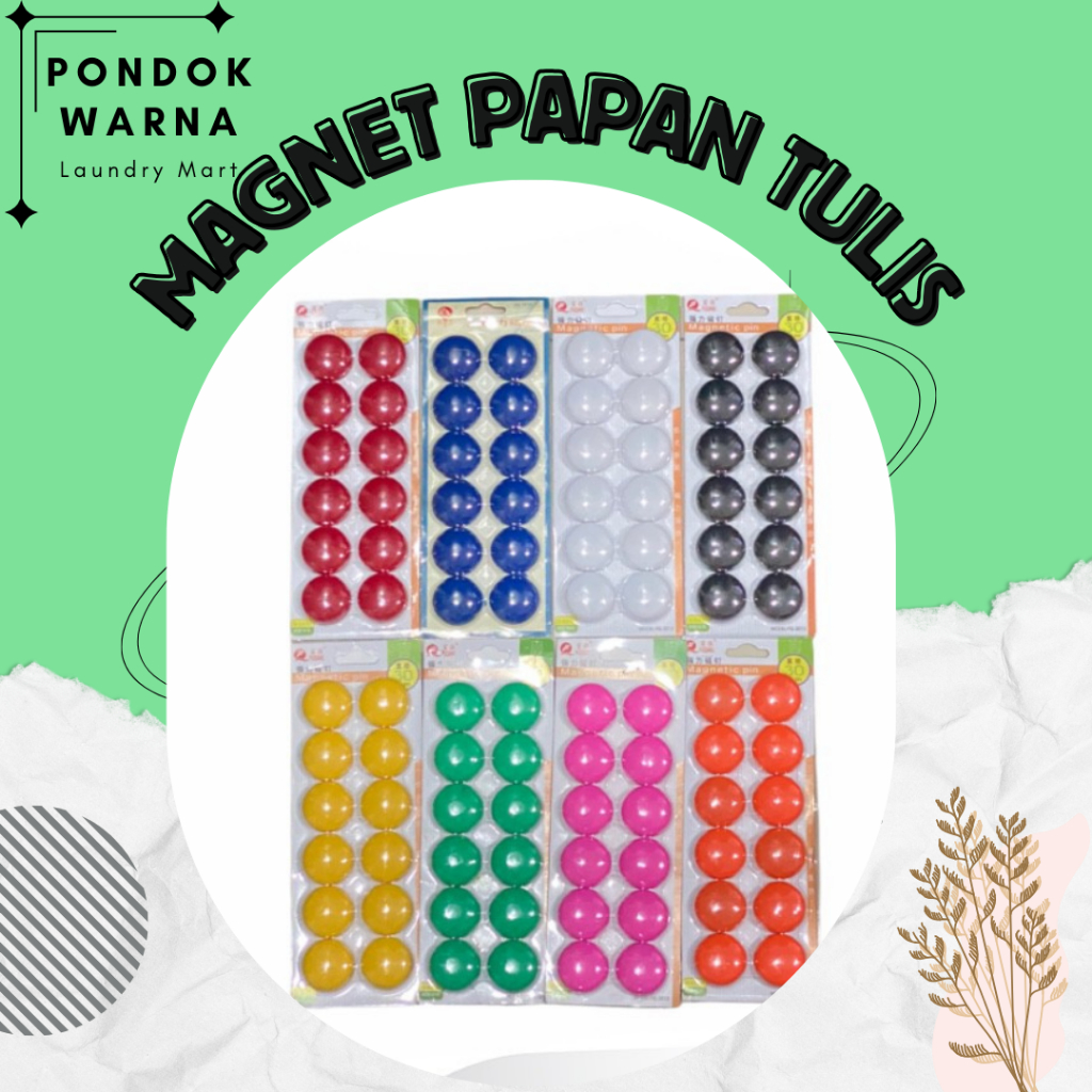 Jual Magnet papan tulis / Magnet whiteboard / warna warni | Shopee ...
