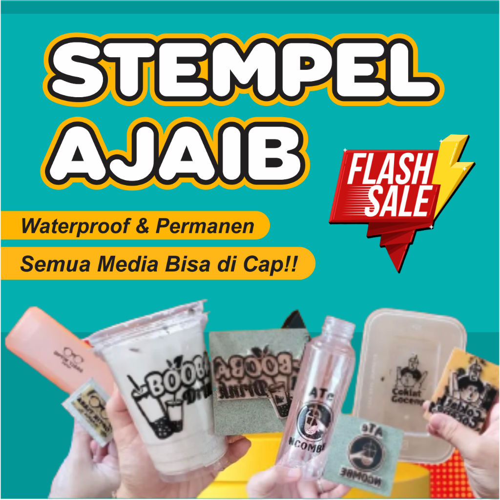 Jual CAP STEMPEL SABLON AJAIB WATERPROOF Praktis Kertas Sterofoam ...