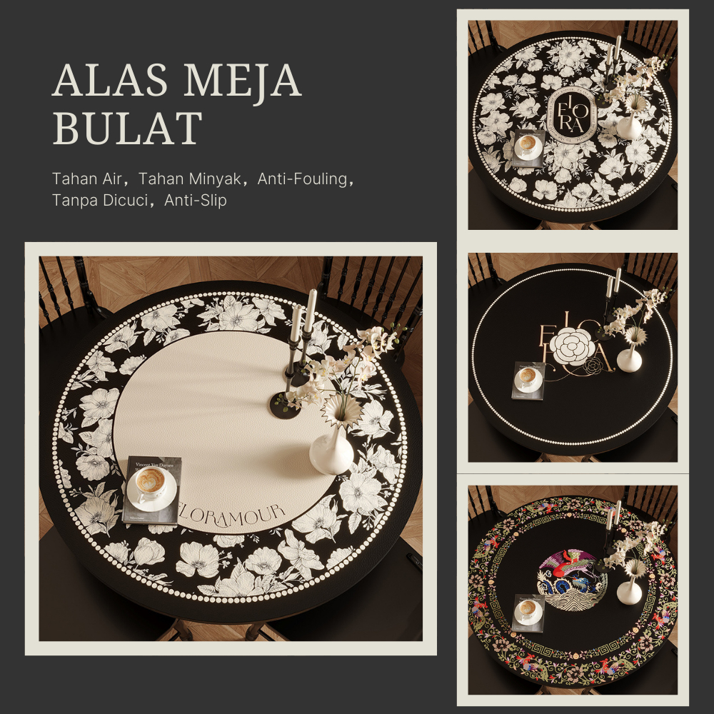 Jual Alas Meja Taplak Meja Motif Bunga Vintage Floramoure Bentuk ...