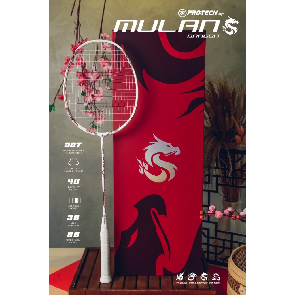 Jual Raket Badminton Mulan Limited Edition PROTECH Badmiton Racquet ...