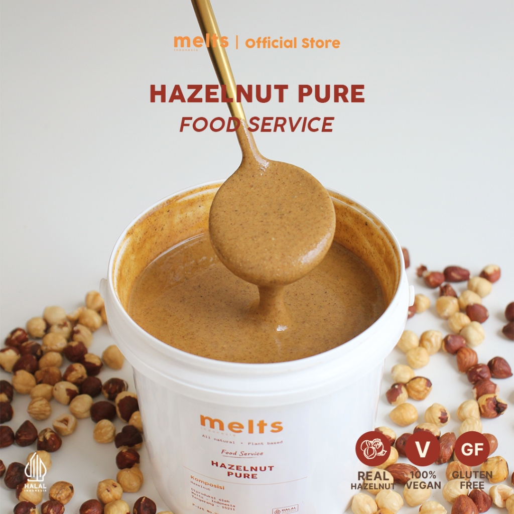 Jual Melts Food Service - 100% Hazelnut Pure Paste 1kg | Selai / Pasta Kacang Hazelnut Dairy ...
