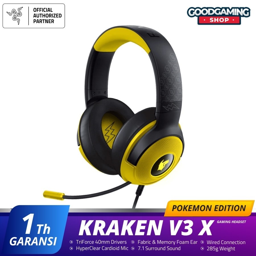 Jual Razer Kraken V3 X - Pokemon Edition - Wired USB Gaming Headset ...