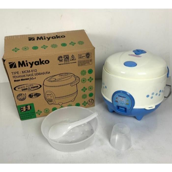 Jual MIYAKO 3 in 1 Rice Cooker 1.2 Liter MCM-612 - Putih | Shopee Indonesia
