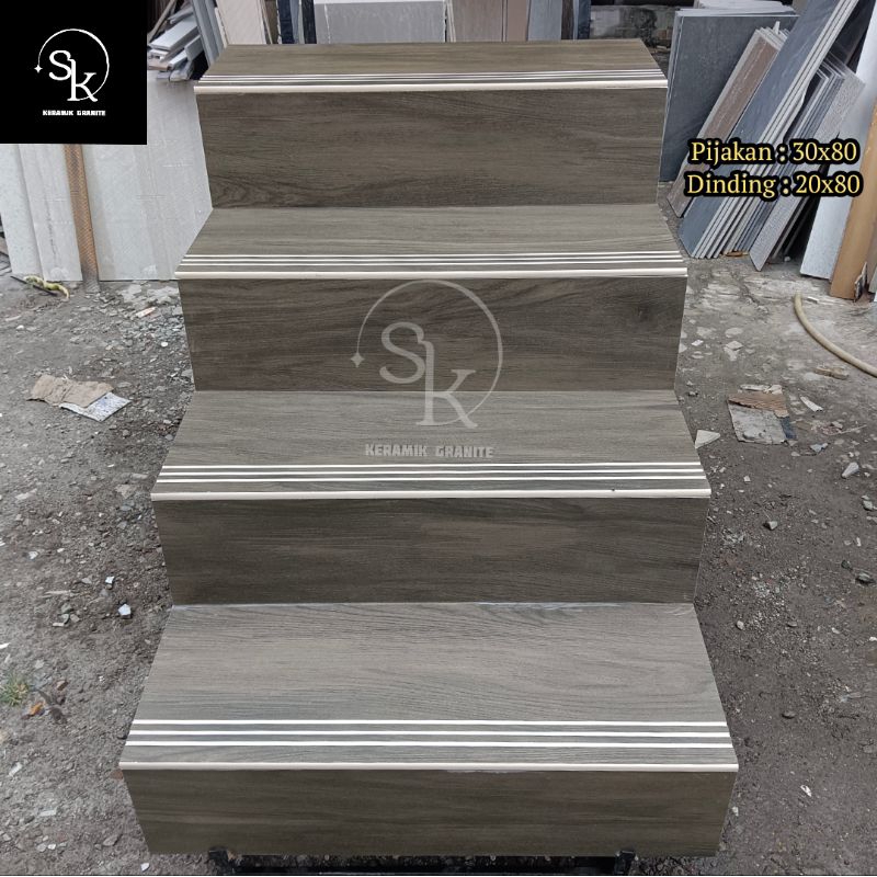 Jual Stepnosing Tangga Granite Motif Kayu 30x80 20x80 Emo Tb Dark Brown ...