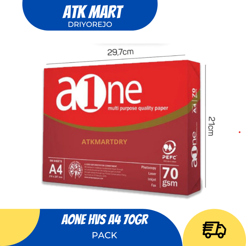Jual KERTAS HVS A4 70 GRAM 1 RIM AONE ISI 500 LEMBAR COPIER FOTOCOPY PUTIH | Shopee Indonesia