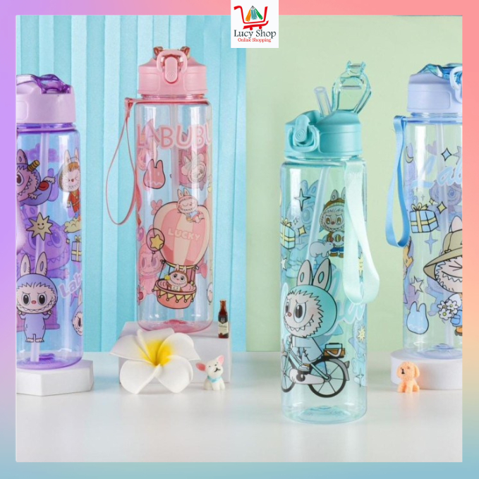 Jual Botol Minum Anak Sekolah Karakter LABUBU 900 ML Bottle Water Tumbler Flip Top Lucu | Shopee ...