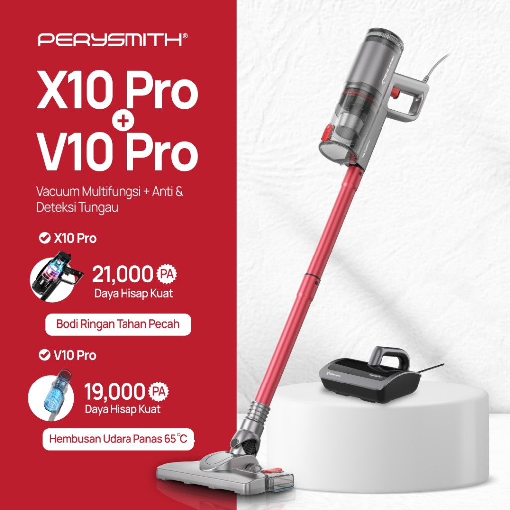 Jual PerySmith X10 Pro & V10 Pro Vacuum Cleaner Anti Dust Mite Limited ...