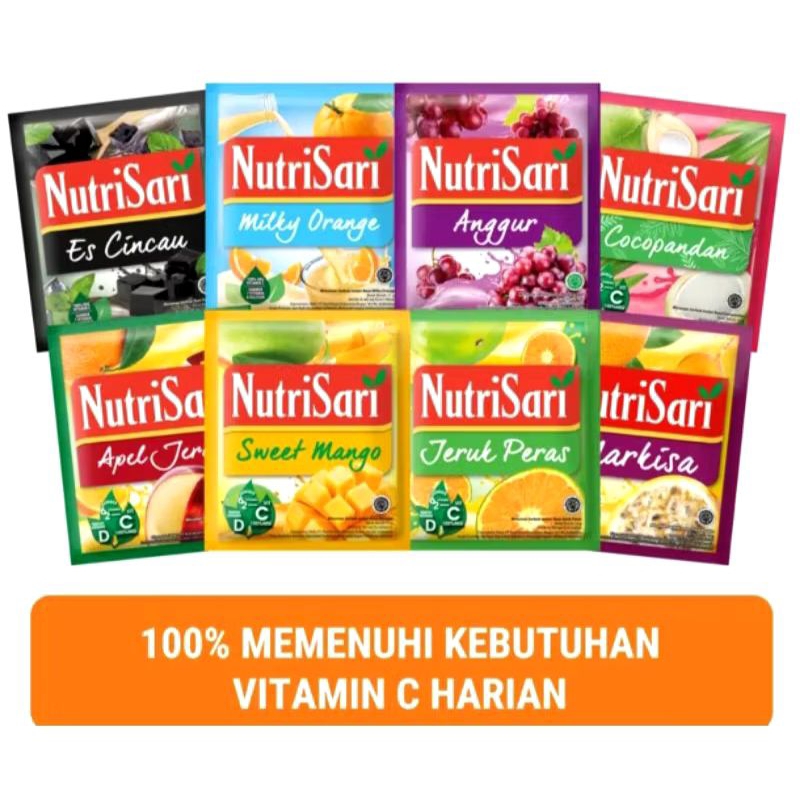 Jual NUTRISARI SEMUA RASA 1 renceng isi 10 sacet | Nutrisari jeruk ...