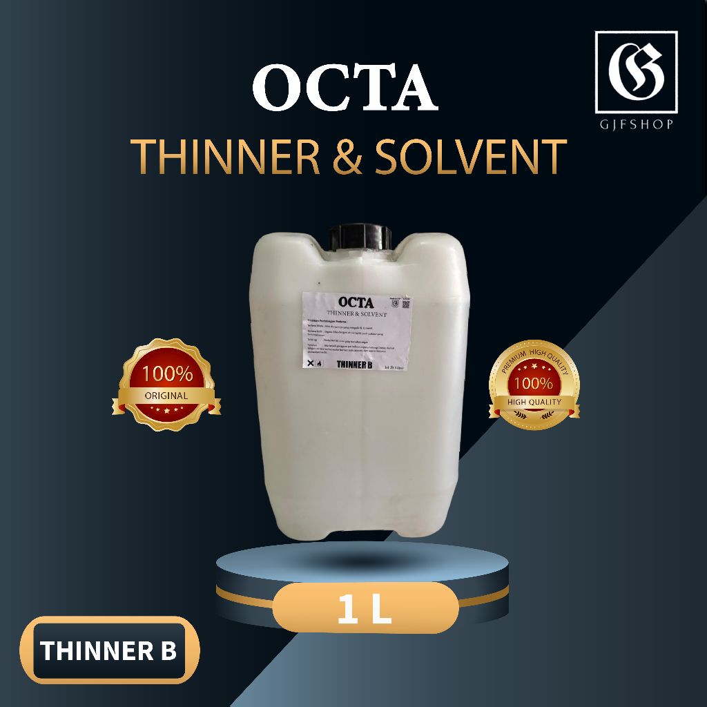 Jual Thinner B Pengencer Cat Octa 1 Liter High Quality | Shopee Indonesia