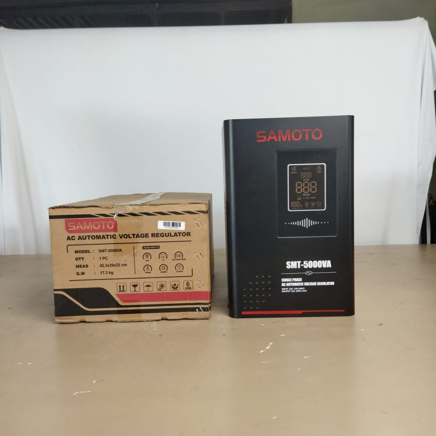 Jual Stabilizer SAMOTO 5000VA Stavolt Single Phase Stavolt SMT5000 ...