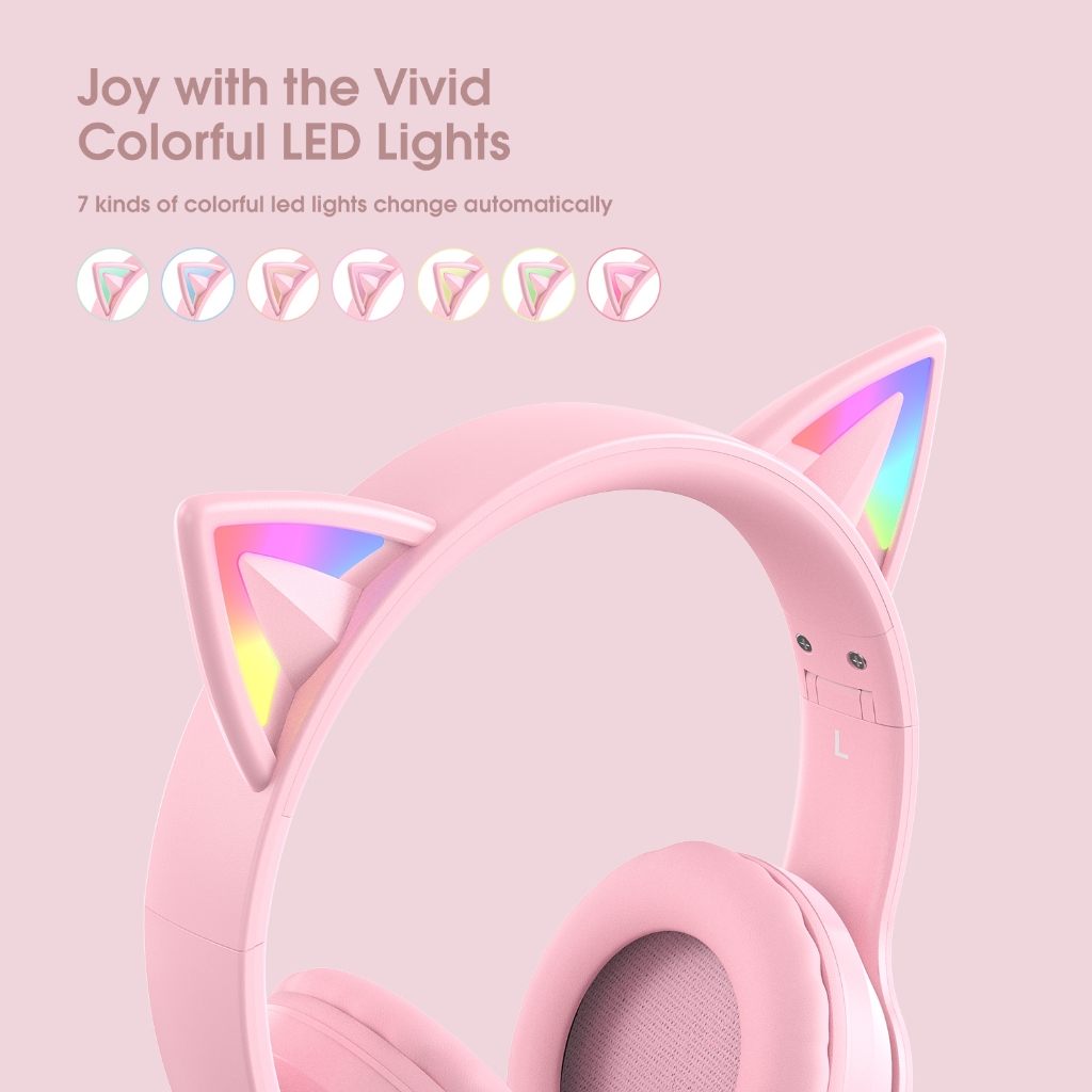 Jual ONIKUMA B90 Pink Headset Gaming Mobile Games Computer Wireless 7.1 ...