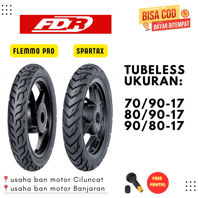 Jual FDR SPARTAX FLEMMO PRO 70/90-17 80/90-17 90/80-17 TUBELESS RING 17 ...