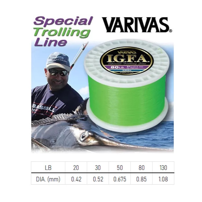 Jual Varivas IGFA Special Trolling Line 1000m Nylon Mono Senar Pancing ...