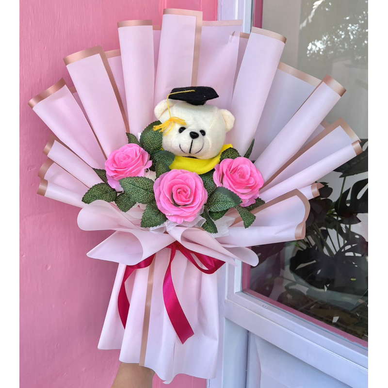 Jual Buket boneka wisuda cantik menarik elegan Kertas Cello/ premium ...