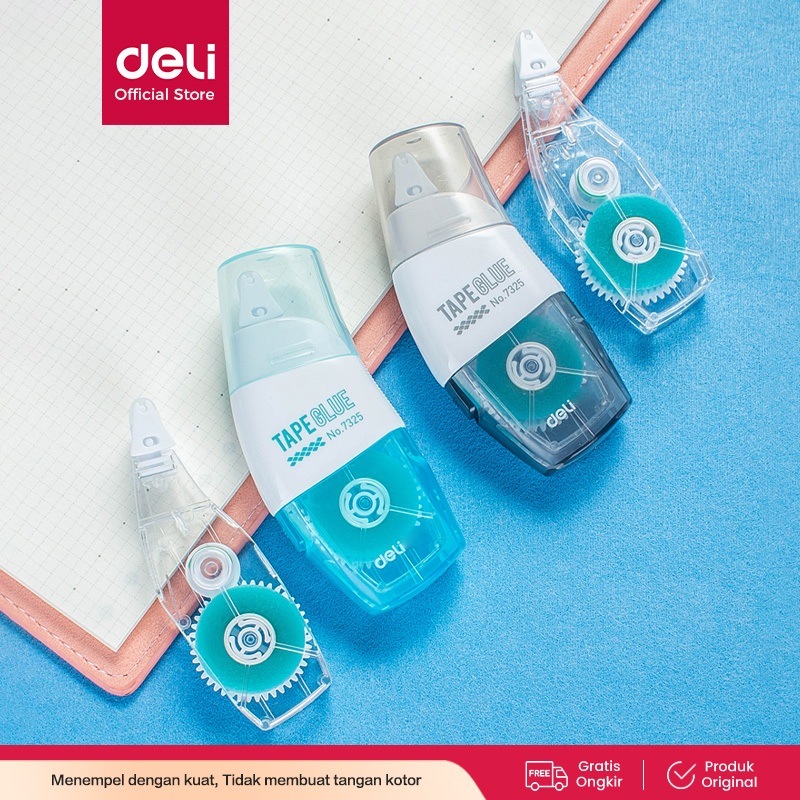 Jual Deli Adhesive Roller / Lem Kering Roll / Lem Roller 8 Meter ...