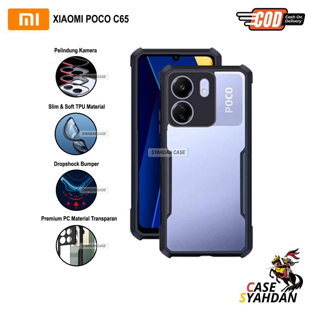 Jual Baru! Case Crystal Clear Xiaomi Poco C65 Casing Armor with ...