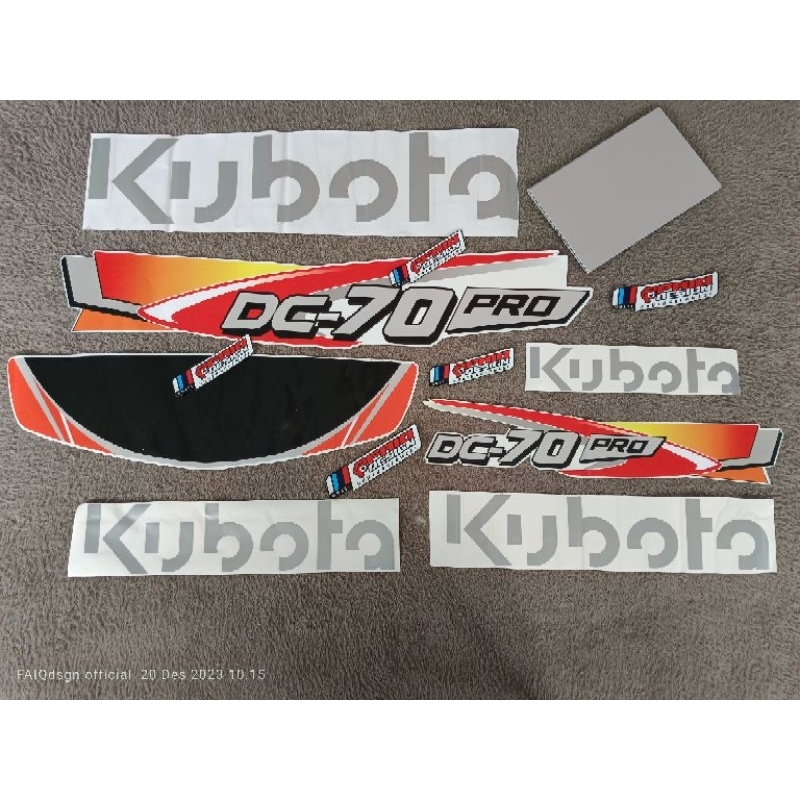 Jual STICKER COMBINE HARVESTER KUBOTA DC70 PRO DC 70 SET, UKURAN SESUAI ...