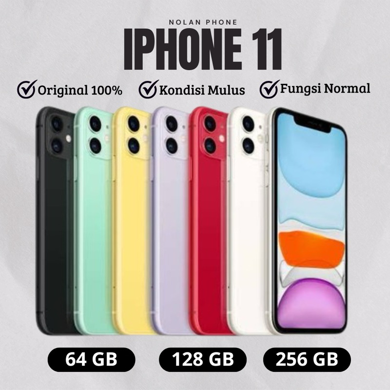 Jual Iphone 11 64GB/128GB/256GB Second Bekas 100% Original Fullset | Shopee Indonesia