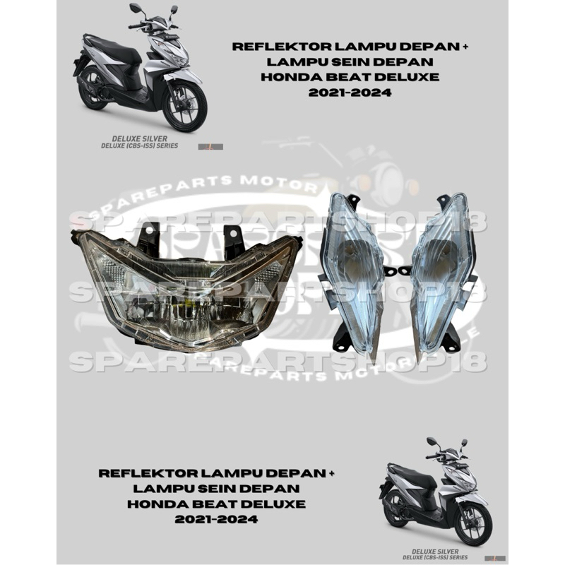 Jual Reflektor Lampu Depan + Lampu Sein Honda Beat New LED Deluxe 2020 2021 2022 2023 2024 K1A ...