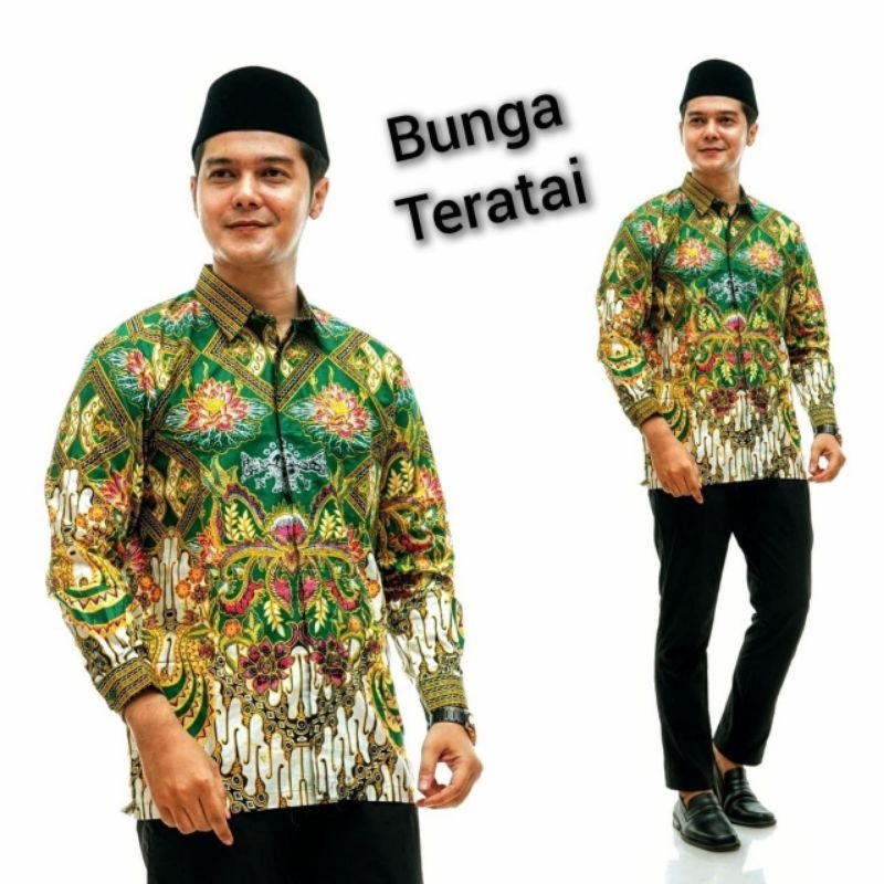 Jual KEMEJA BATIK NU, BUNGA TERATAI | Shopee Indonesia