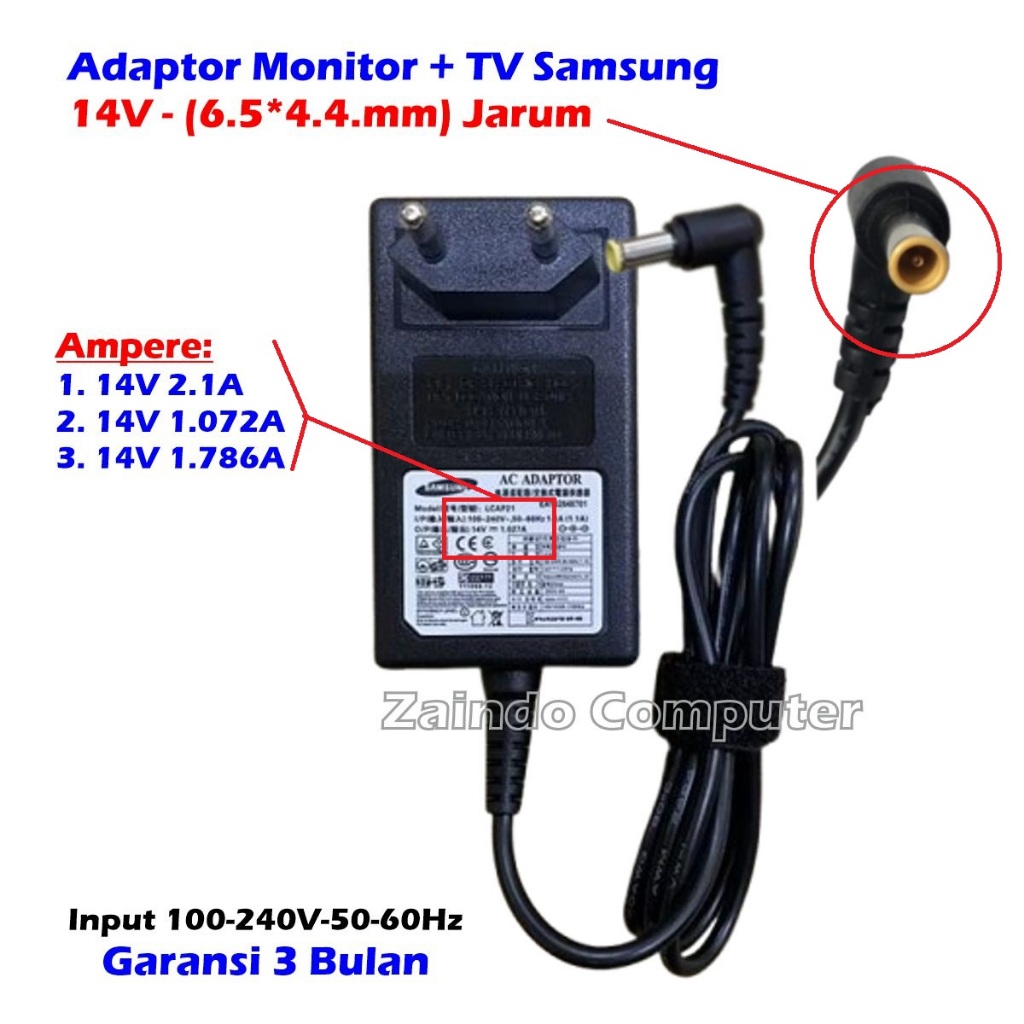 Jual ADAPTOR MONITOR SAMSUNG 14V 2.1A ADAPTOR MONITOR SAMSUNG 14V 1 ...