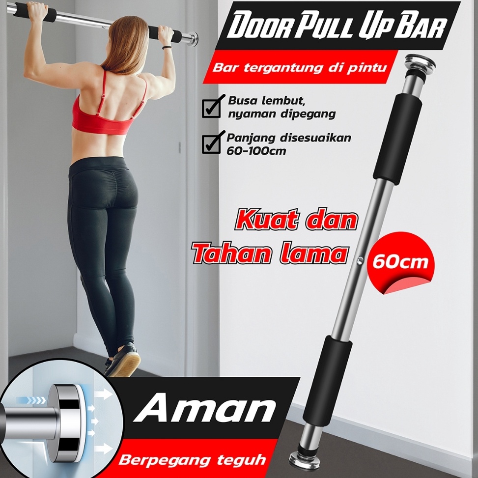 Jual Ready Terpopuler BG SPORT Tiang Pull Up Bar Dinding Alat Fitnes ...
