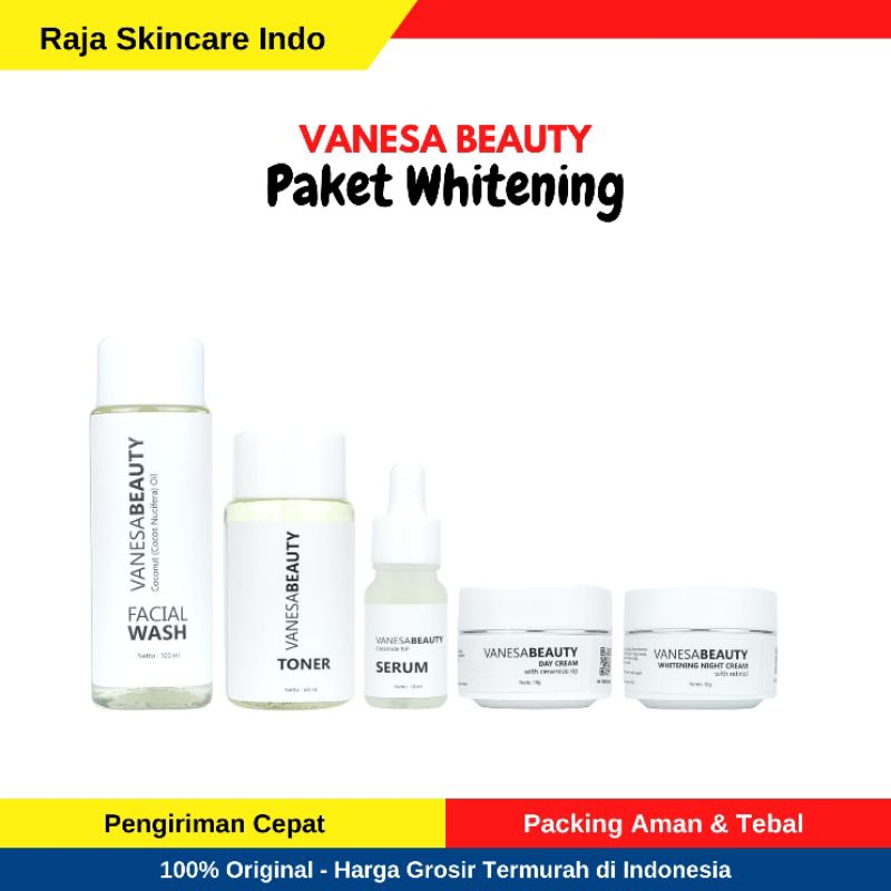 Jual Vanesa Beauty Skincare Paket Glow Expert Whitening Series - Untuk ...