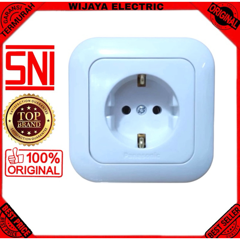 Jual Panasonic stop kontak single ncp putih WEJP 1131-7 | Shopee Indonesia