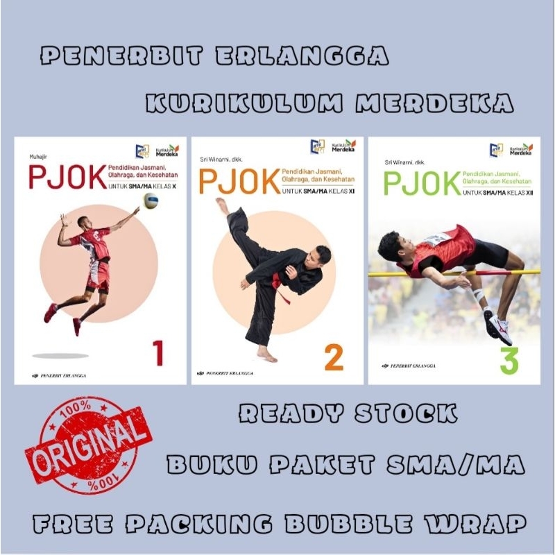 Jual Buku PJOK Kelas 1 2 3 / 10 11 12 SMA Penerbit Erlangga Kurikulum ...